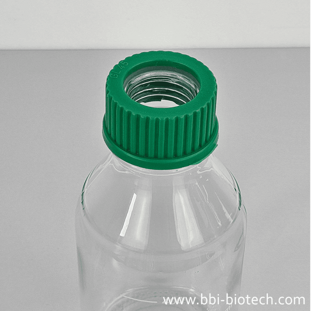 500 ml laboratory bottle GL 45 with gasket and screw cap with hole ...
