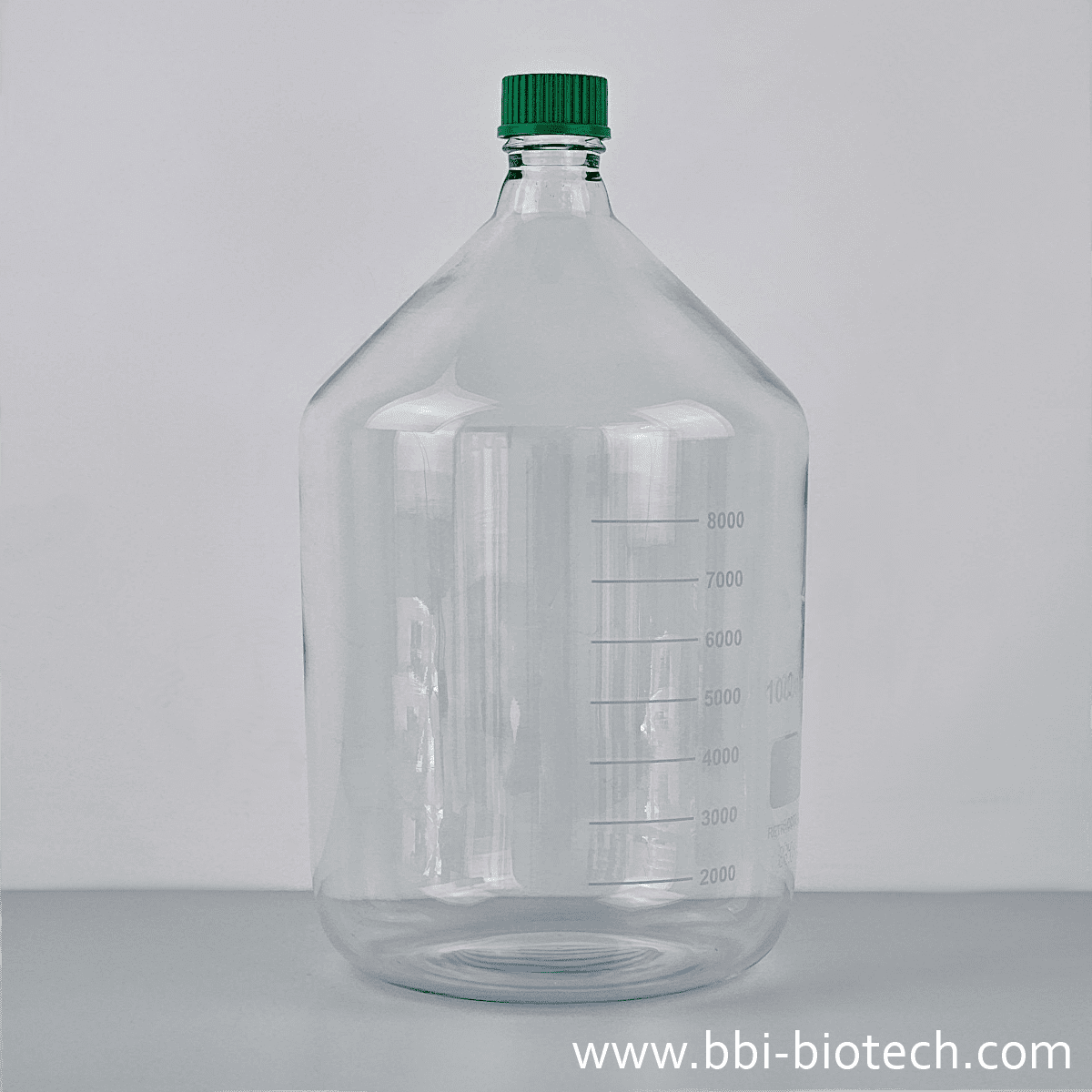 10 l laboratory bottle GL 45 with gasket and screw cap with hole ...