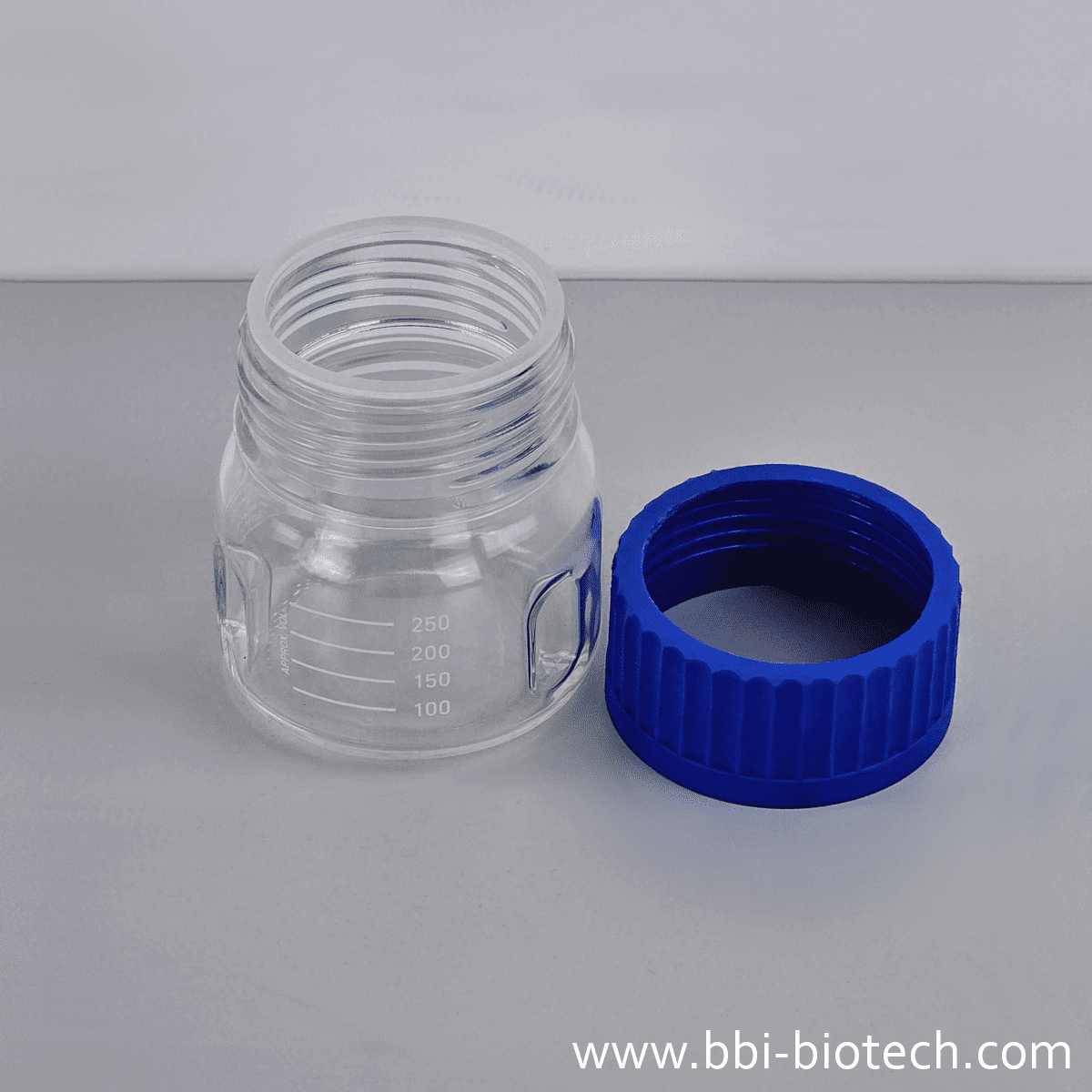 250 ml wide-neck bottle GLS 80 GLS 80 with seal and screw cap with hole ...